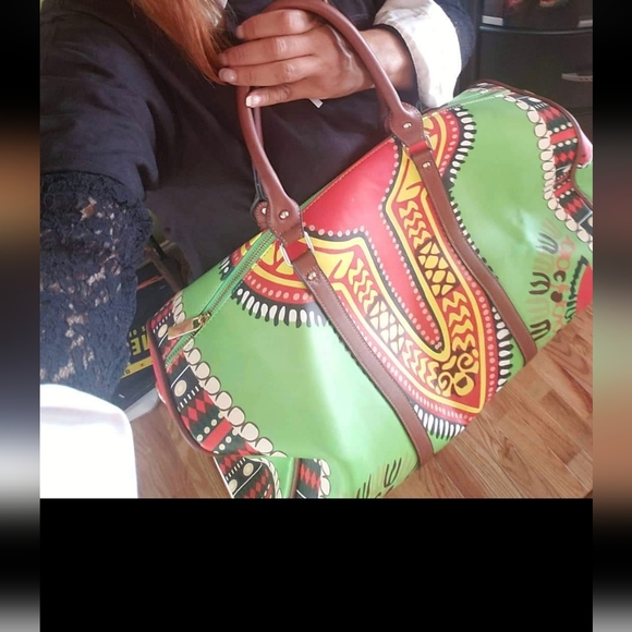 Bags | New Colorful Ethnic Print Weekender Duffel Bag In Green | Poshmark